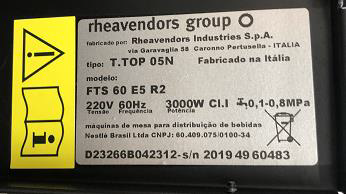 Vending Machine Rheavendors - FTS60E – VMtecnologia